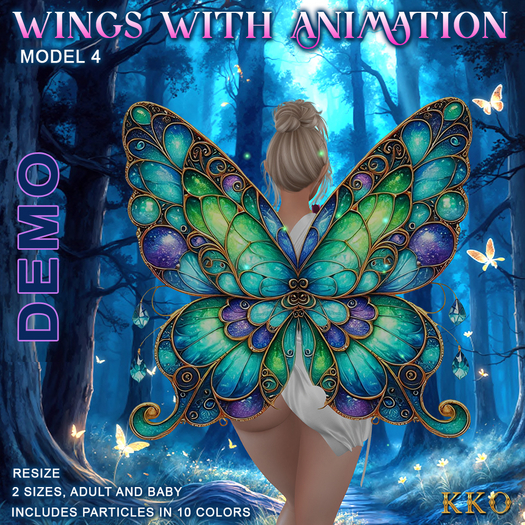 Second Life Marketplace - [KKO] Wings with animation - Model 04 DEMO